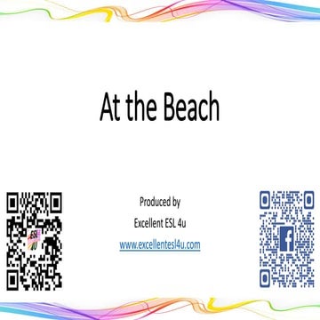 ESL at the beach flashcards | PDF
