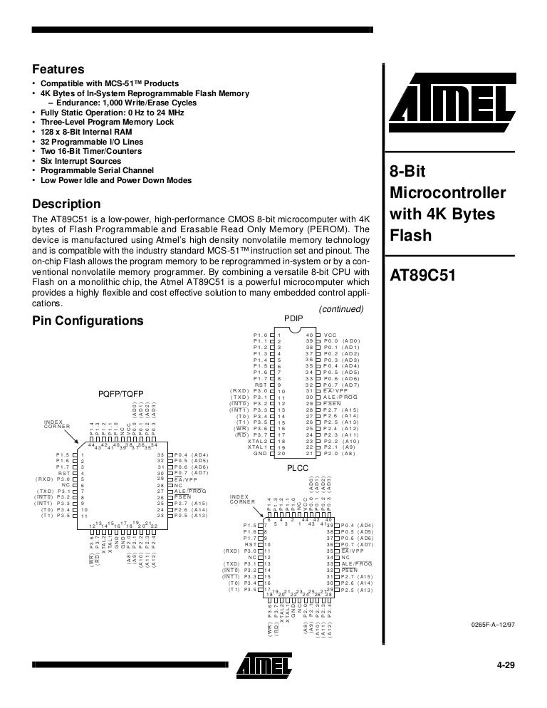 At89c51 datasheet