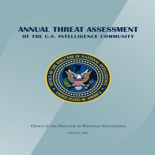 CIA Annual Global Threat Assessment 2024 | PDF