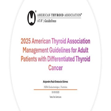 Cáncer de tiroides ATA 2025 (CDT) | PDF