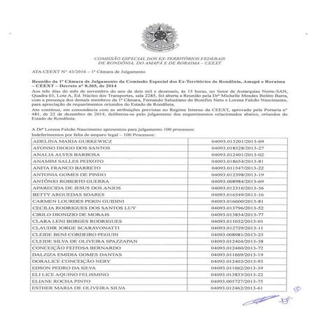 Ata 43 Transposição | PDF