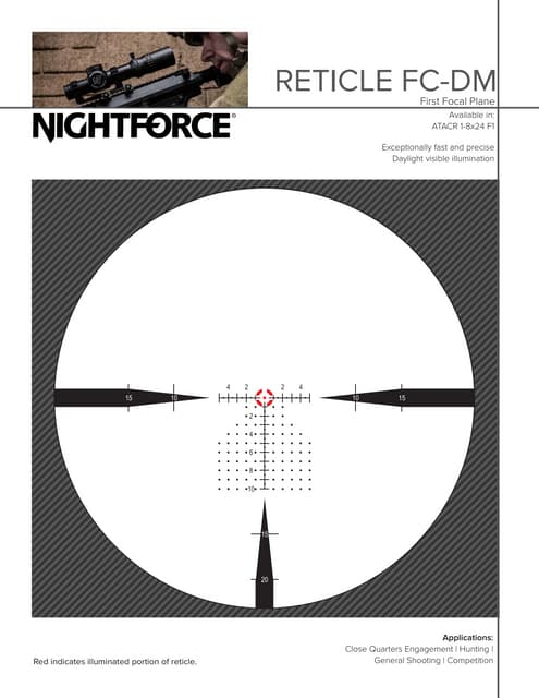Specification Sheet | Nightforce FC-MIL/FC-MOA | Optics Trade | PDF