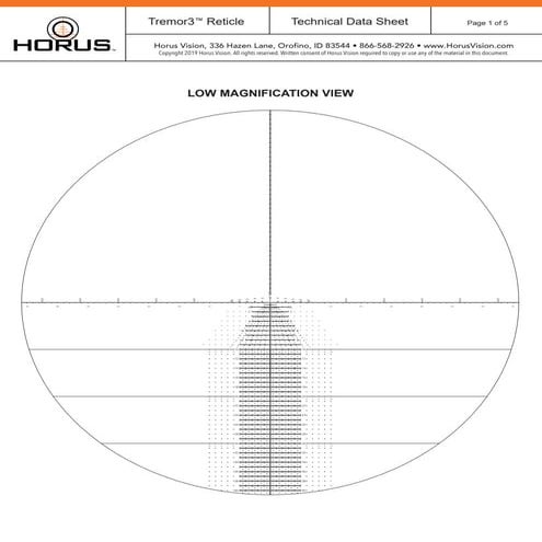 Technical Sheet | ATACR HORUS TREMOR | Optics Trade | PDF