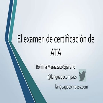 The ATA Certification Exam and Translation Strategies | PPTX