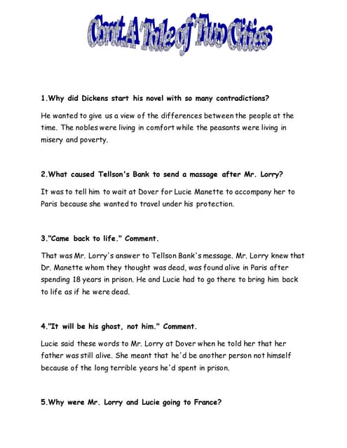 A tale of two cities