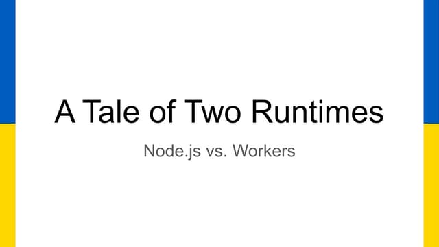 Node Js Vs Workers — A Comparison Of Two Javascript Runtimes James M