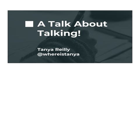 A talk about talking! | PDF