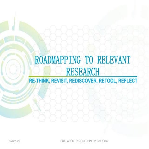 A talk on roadmapping to relevant research (1) | PPTX | Education