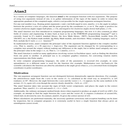 Atan2 | PDF