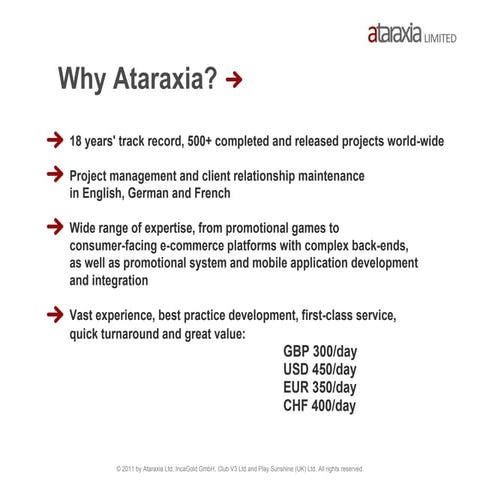 Ataraxia showreel | PPT