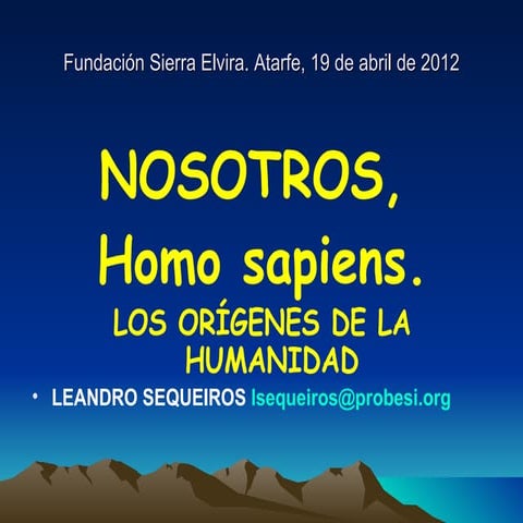 nosotros, homo sapiens | PPT
