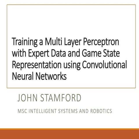 Atari Game State Representation Using Convolutional Neural Networks Ppt