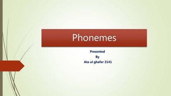 Phonology | PPT