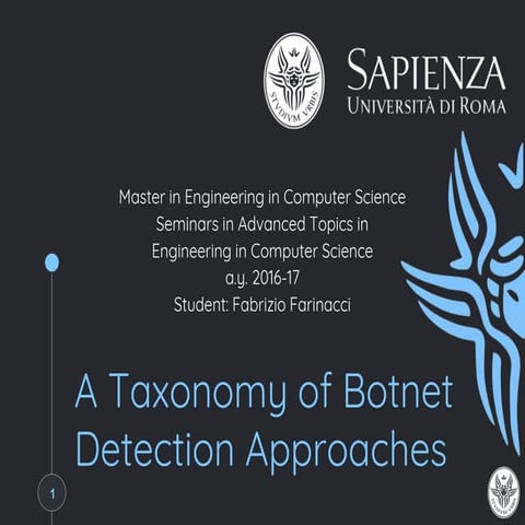 A Taxonomy Of Botnet Detection Approaches Ppt