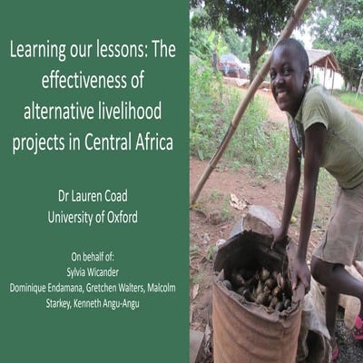 Learning our lessons: The effectiveness of alternative livelihood ...