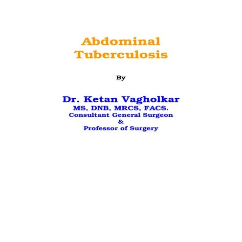 Abdominal Tuberculosis | PDF