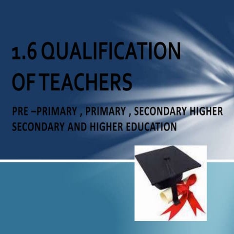 Qualification of Teacher As per NCTE | PPTX