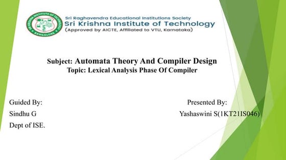 Compiler design Project | PPTX | Programming Languages | Computing