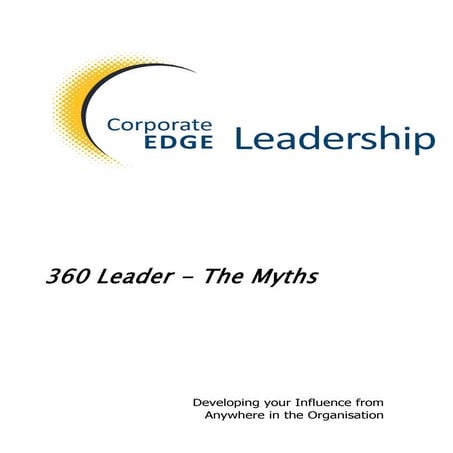 360 leader the myths session handout | PDF