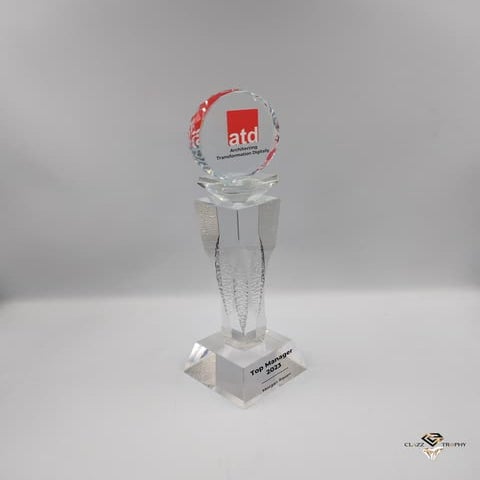 ATD Top Manager Crystal Trophy made by Clazz Trophy Malaysia | #1 ...