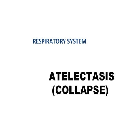 Atelectasis (collapse) | PPT
