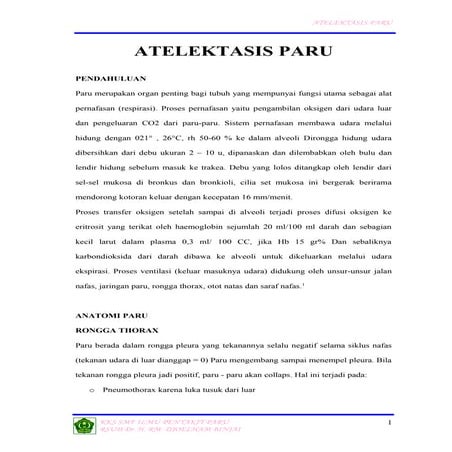 Atelektasis | PDF