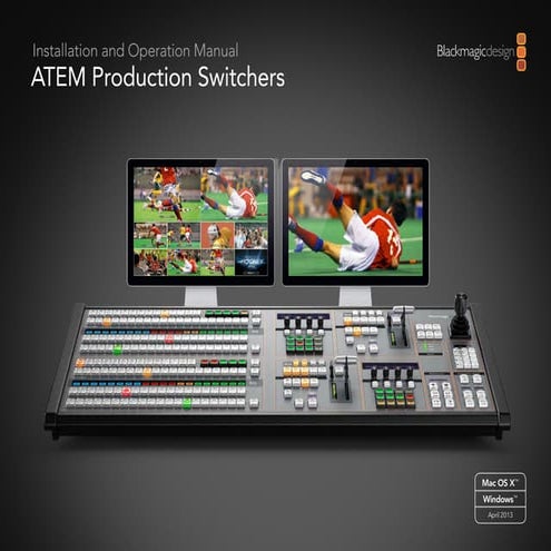 Blackmagic Design Atem 1 operation manual | PDF