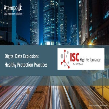 Atempo Big Data protection at ISC 2018 - June 2018 | PPT