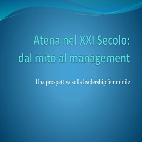 Atena nel XXI secolo | PPTX