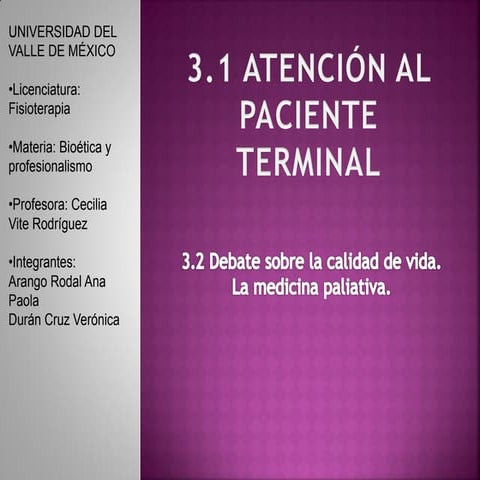 Cuidados paliativos para pacientes terminales | PPT