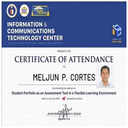 ATENO NAGA Effective Student Portfolio and How to Collate the good ...