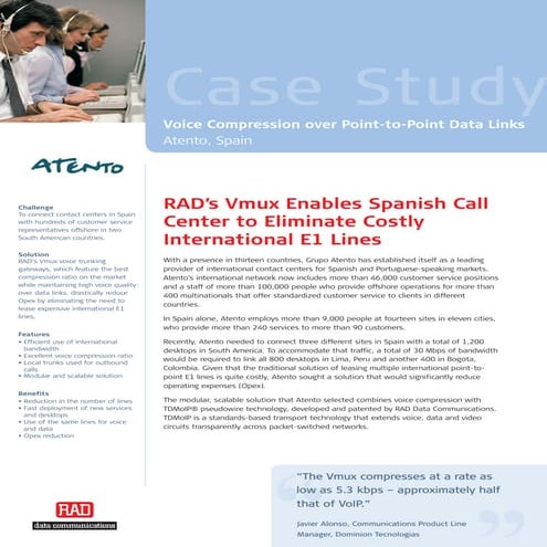 Case Study Atento | PDF
