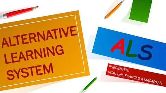 Alternative learning system (ALS) | PPTX | Special Education | Education