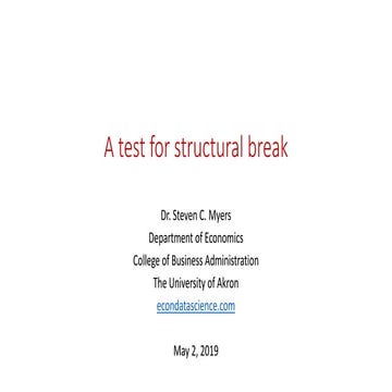 A test for structural break | PPTX