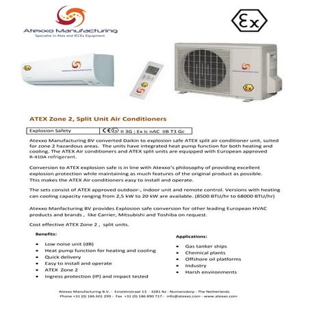 Atex airco-split-unit-ex | PDF
