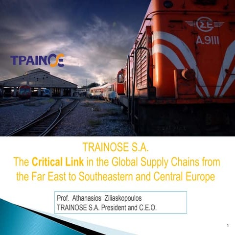 South East Europe Rail conference - Athanasios Ziliaskopoulos | PPT