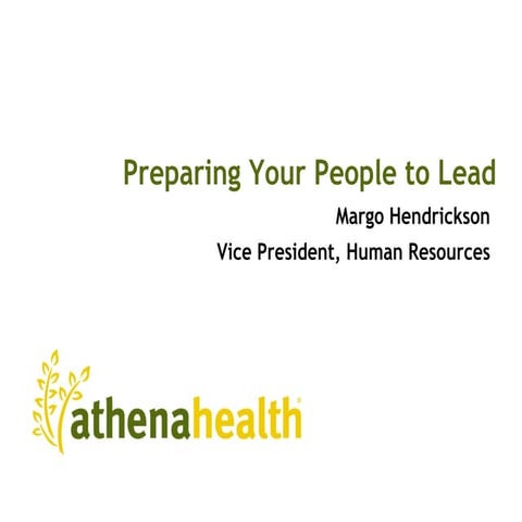athenahealth preparing your people to lead | PDF