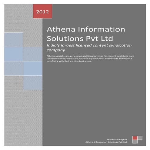 Athena software associates ltd. | PDF