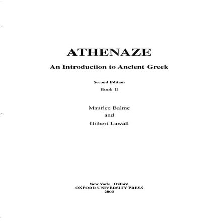 Athenaze 2 a introduction to ancient greek | PDF