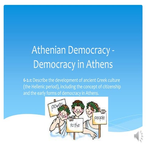 Athenian democracy democracy in athens notes | PPTX