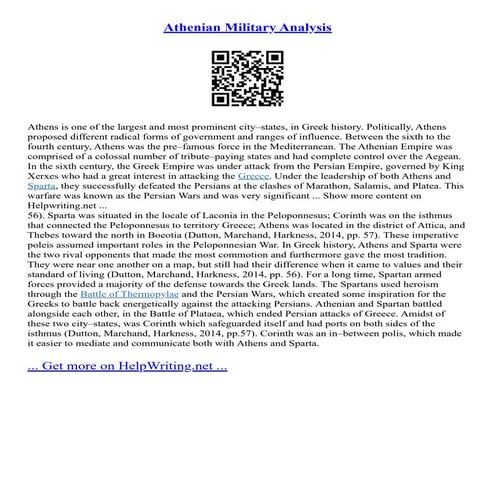 Athenian Military Analysis | PDF