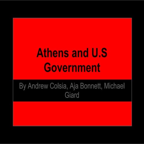 Athens and usa government | PPT