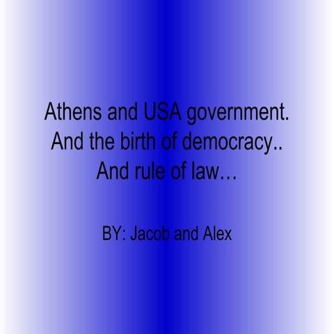 Athens and usa government | PPT
