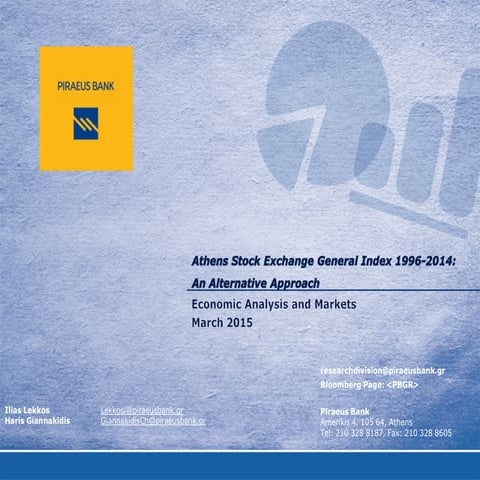 Athens Stock Exchange 1996-2014: An alternative approach | PPT