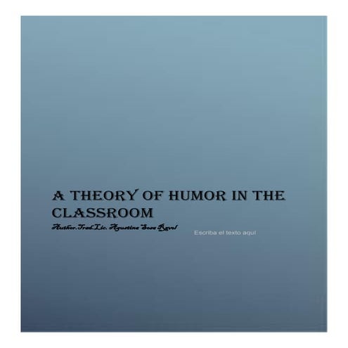 A theory of humor in the classroom.pdf