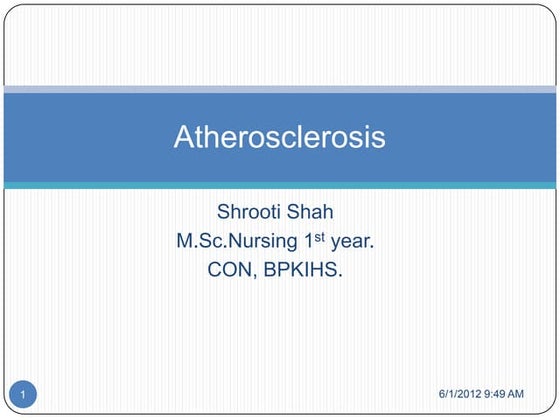 Atherosclerosis | PPT