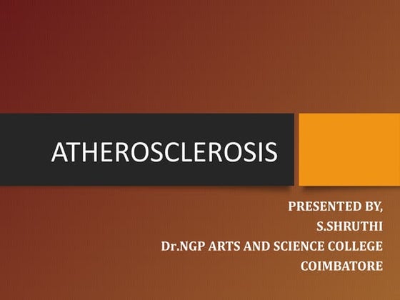 Atherosclerosis | PPT