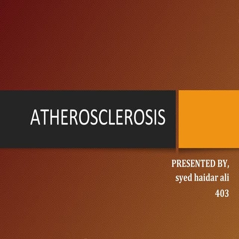 Atherosclerosis | PPT