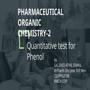 Quantitative test for phenol,types of test | PPSX