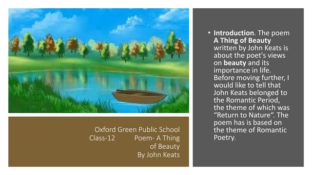 A thing of beauty | PPTX